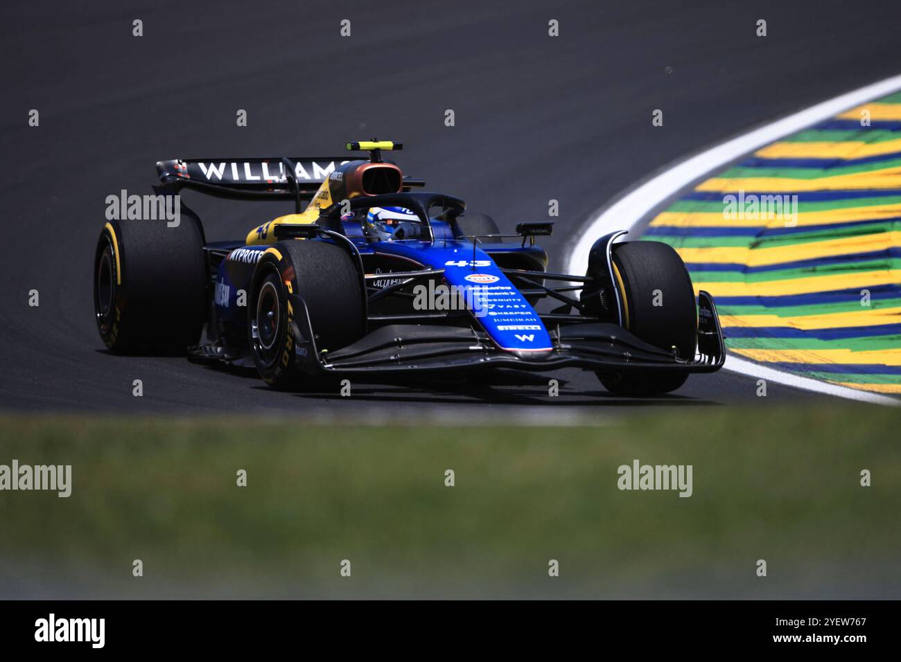 Williams driver Franco Colapinto, of Argentina, during the first free ...