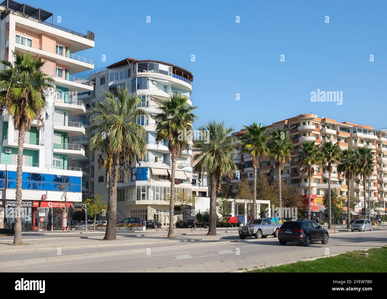 Vlore, Albania, center of the city Lungo Mare beach with new apartment ...