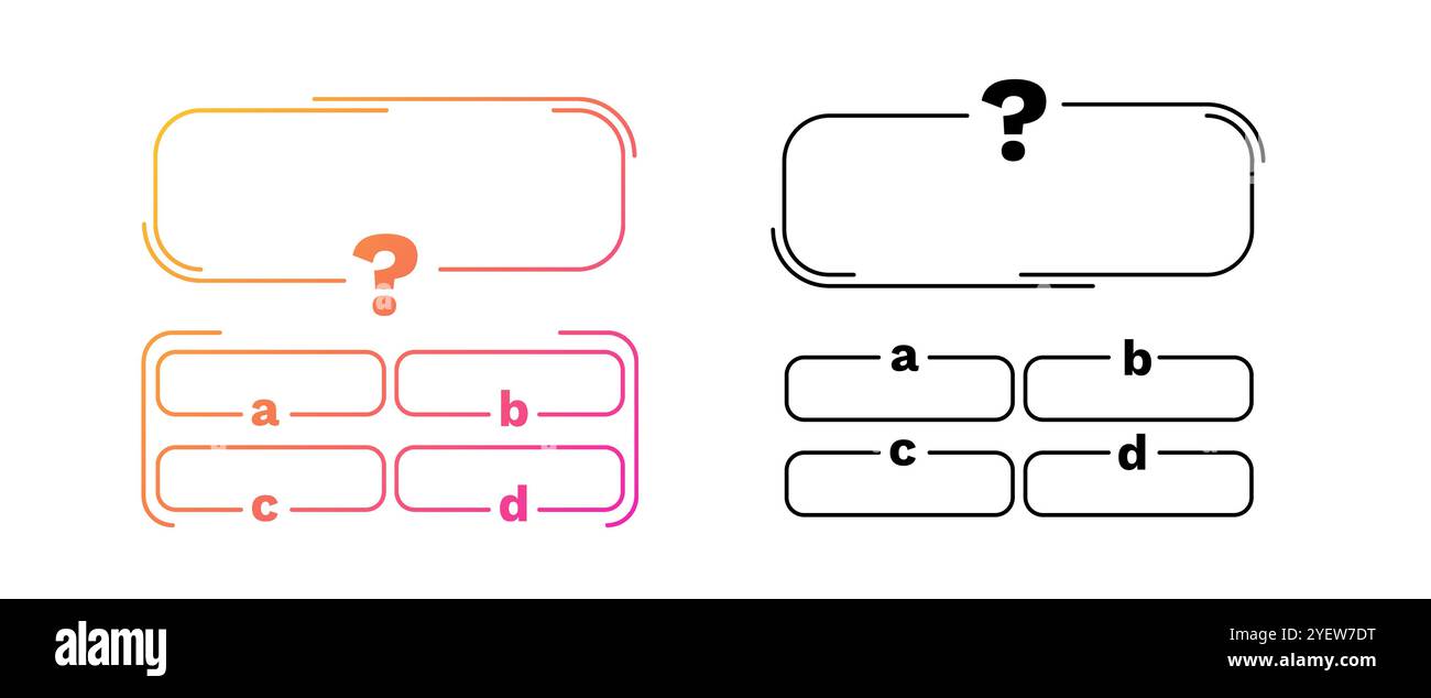 Quiz game colorful template with choice Stock Vector Image & Art - Alamy