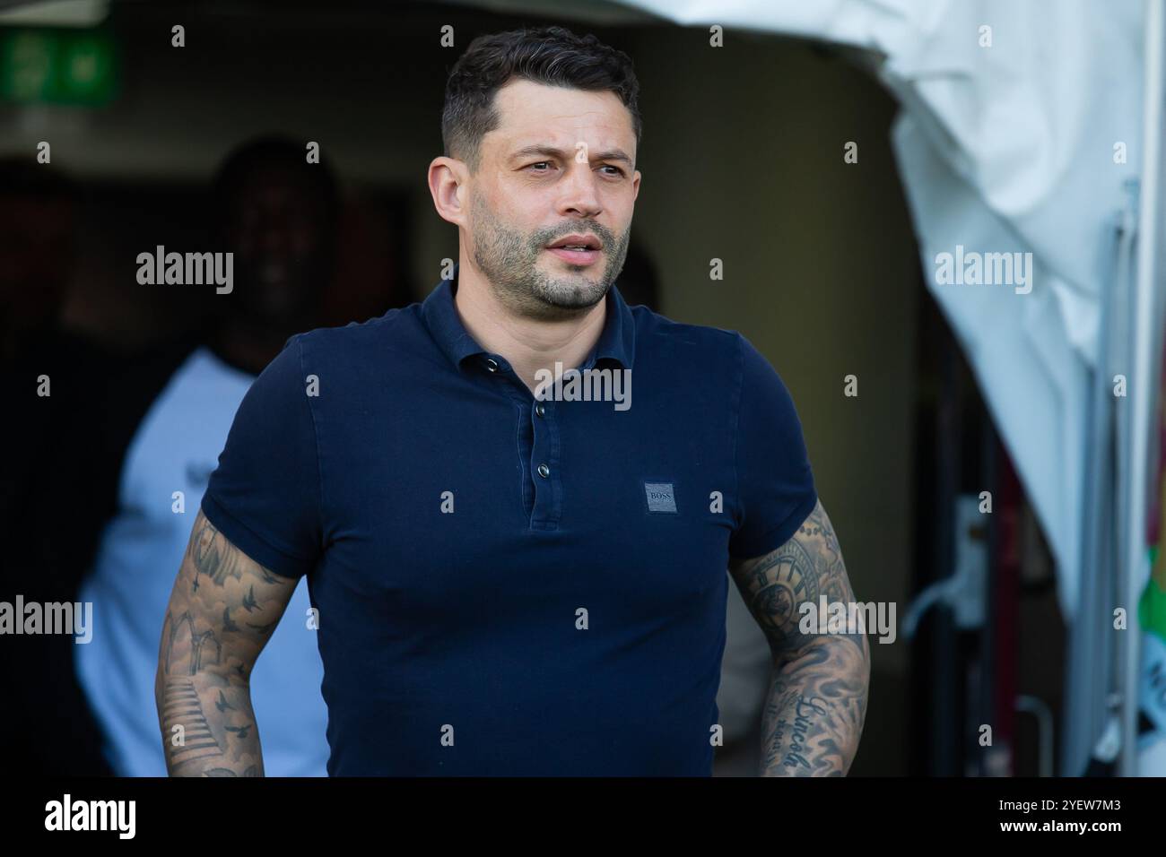 Northampton, England - Mar 17 2024: Marc Richards enters Sixfields ...
