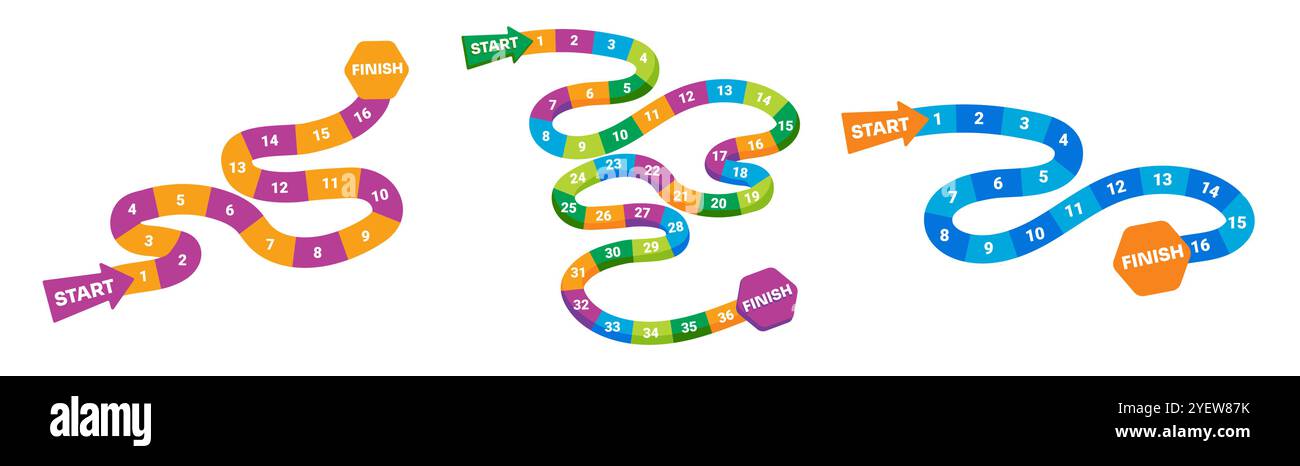 Snake board game for kids. Funny platform game in cartoon style with ...