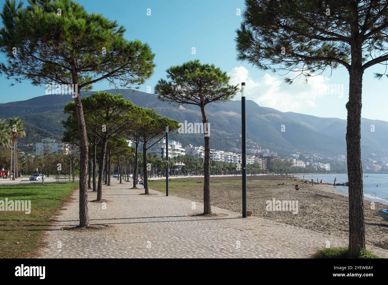Vlore, Albania, center of the city Lungo Mare beach with new apartment ...