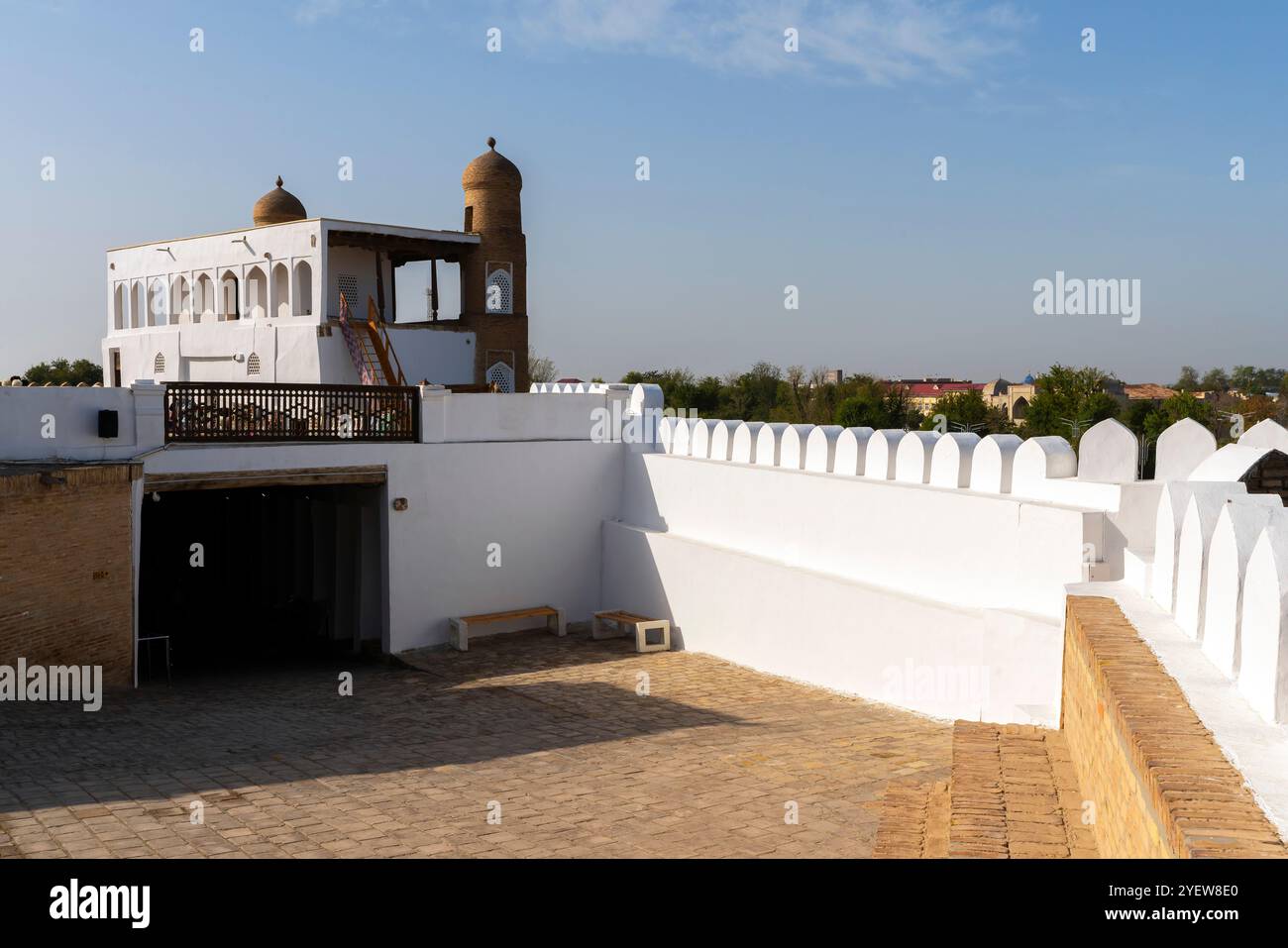 Entrance to the Ark fortress.. The Ark of Bukhara is a massive fortress ...