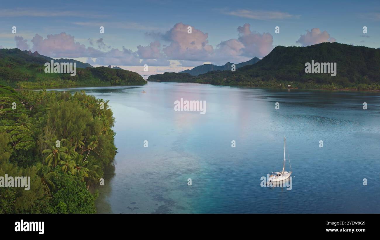 Aerial footage captures tranquil waters hi-res stock photography and ...