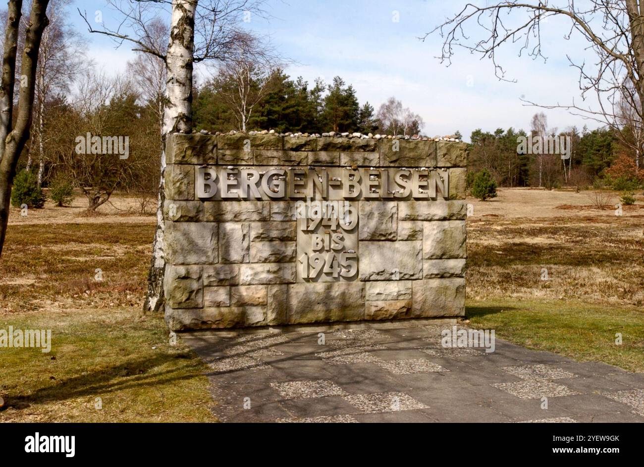 The former Nazi concentration camp at Bergen Belsen in Germany Stock ...