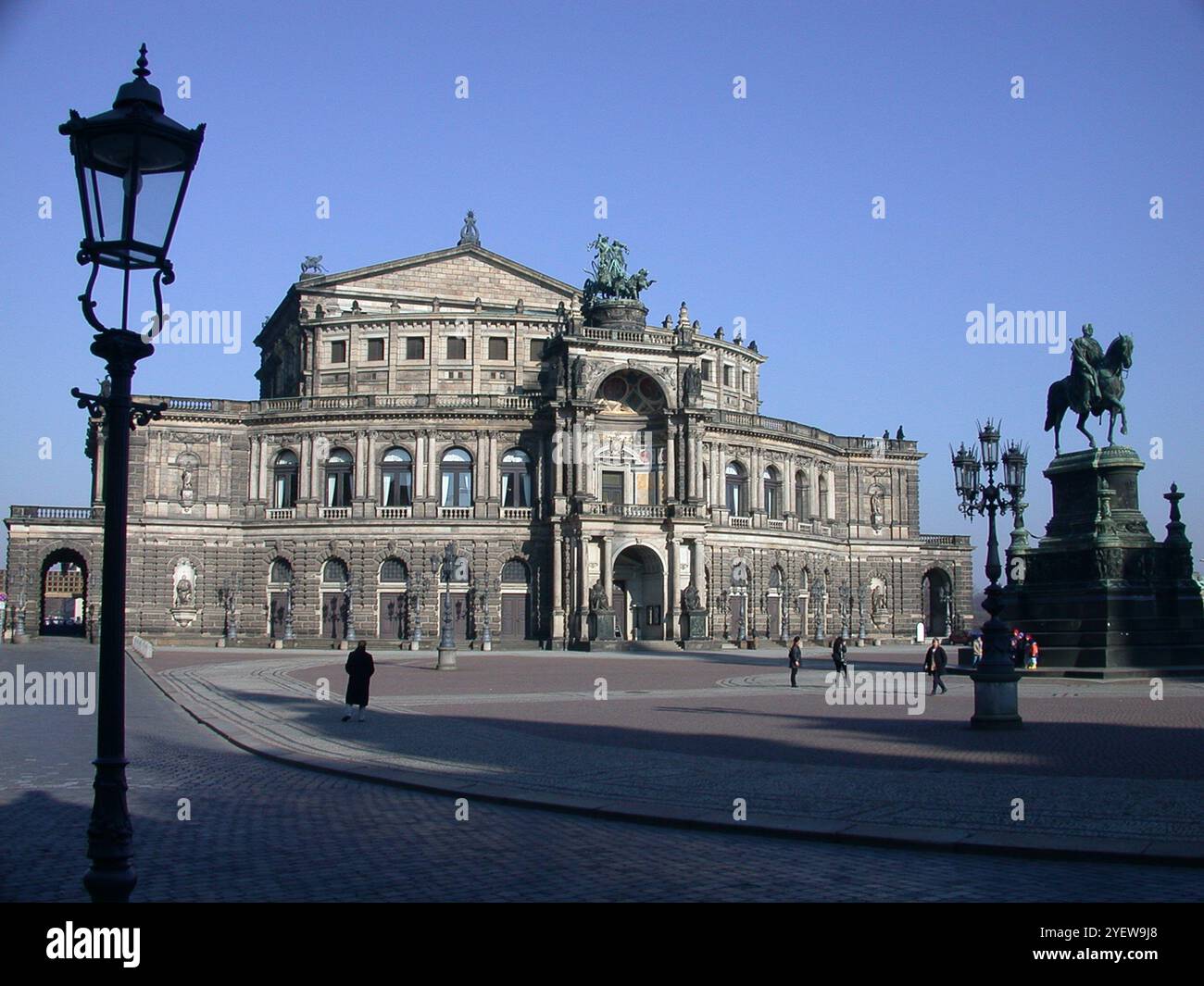 The Semperoper opera house of the Sächsische Staatsoper, Theaterplatz ...