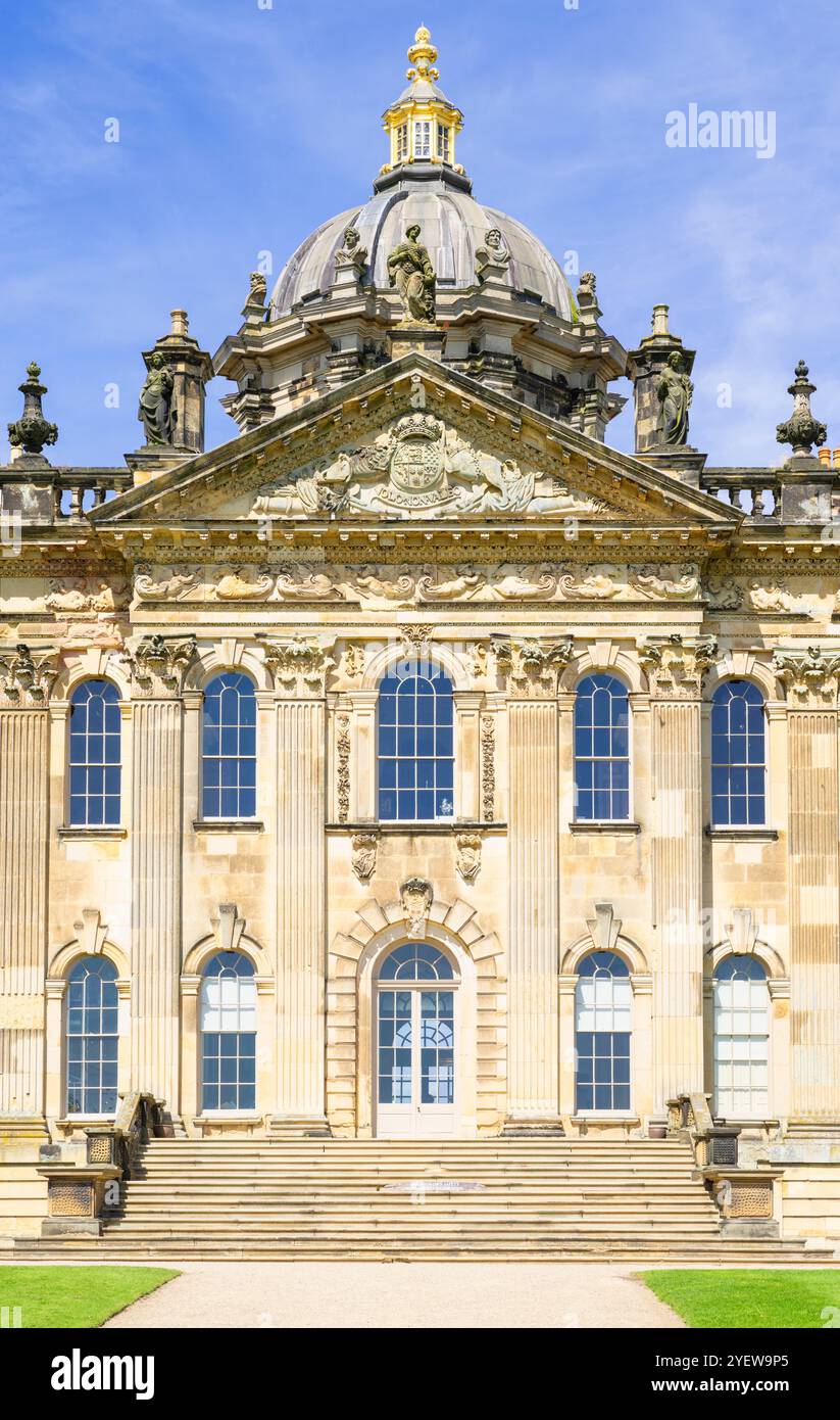 Castle Howard Yorkshire south face steps and dome - Castle Howard is an English country house in ...