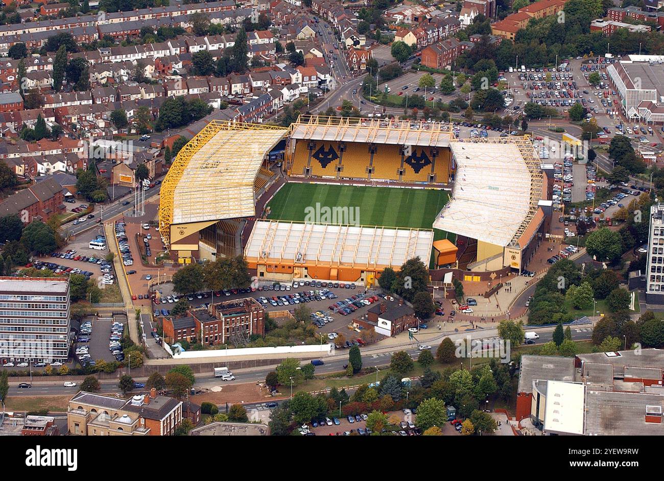 Aerial view of Wolverhampton Wanderers Football Club Molineux Stadium ...