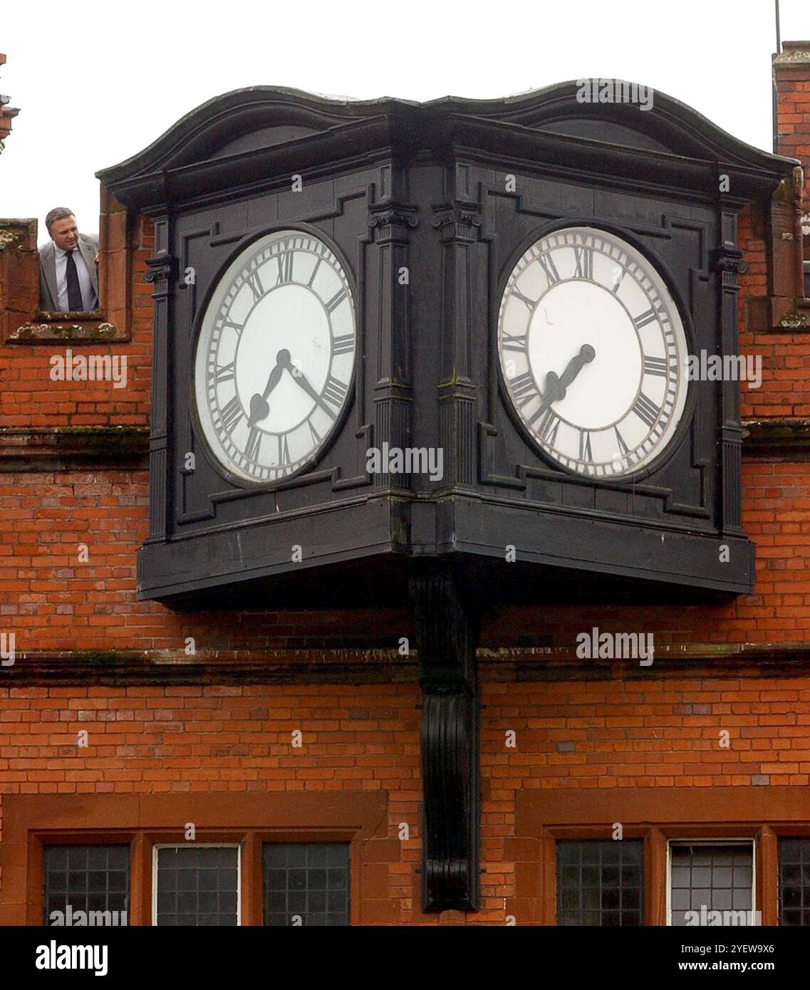 The old railway clock which was hanging in Snow Hill railway station in Birmingham from 1911 ...