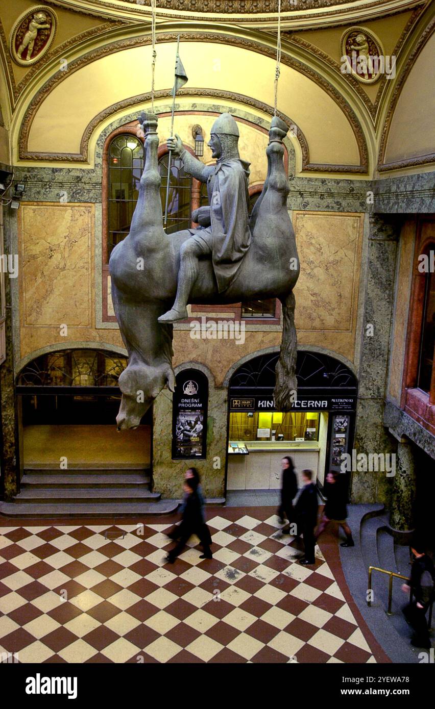 The Lucerna Arcade Prague monument Upside-Down Statue of King Wenceslas ...