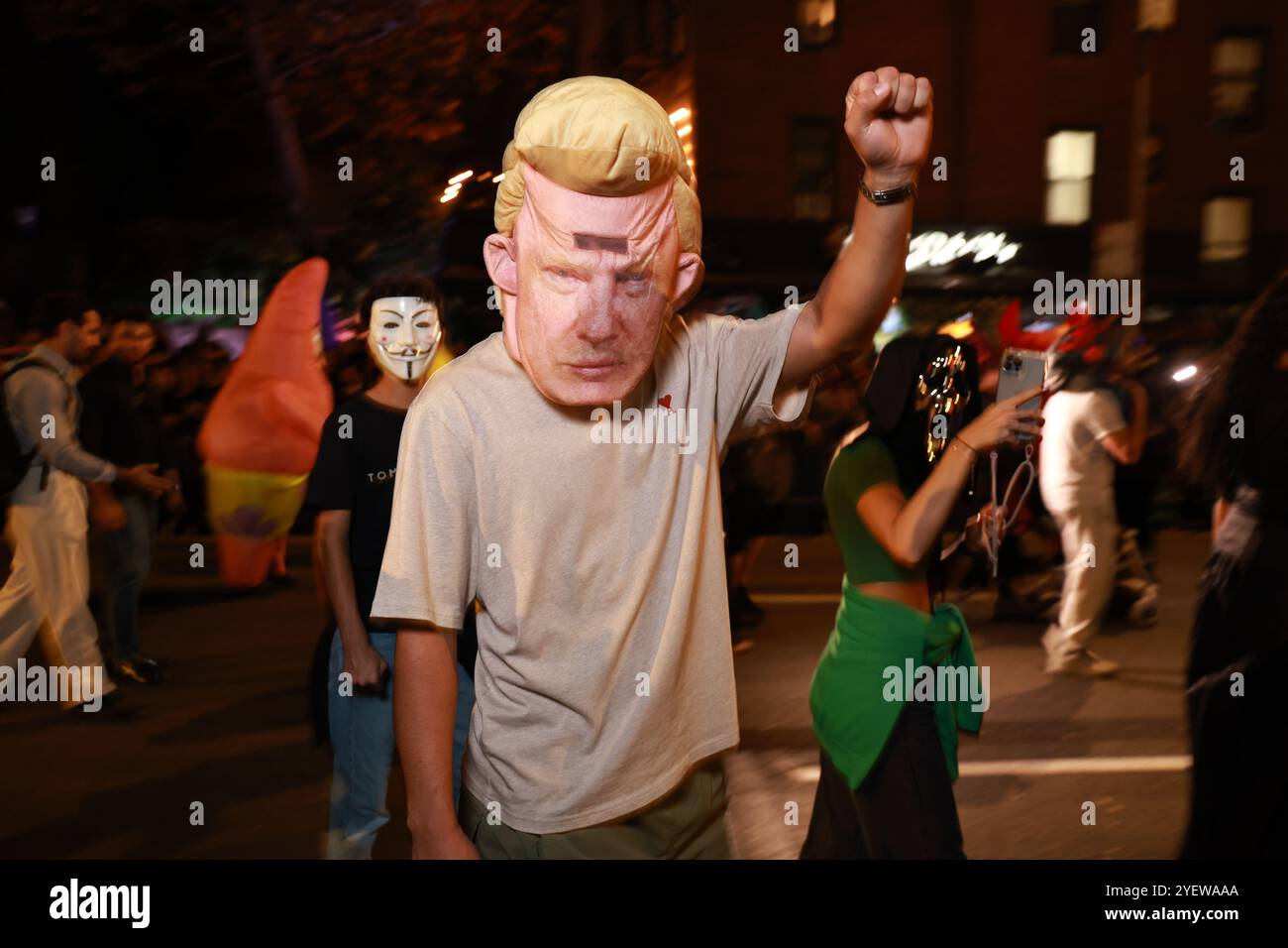 A man dressed as a Donald Trump marches during the New York’s 51st ...