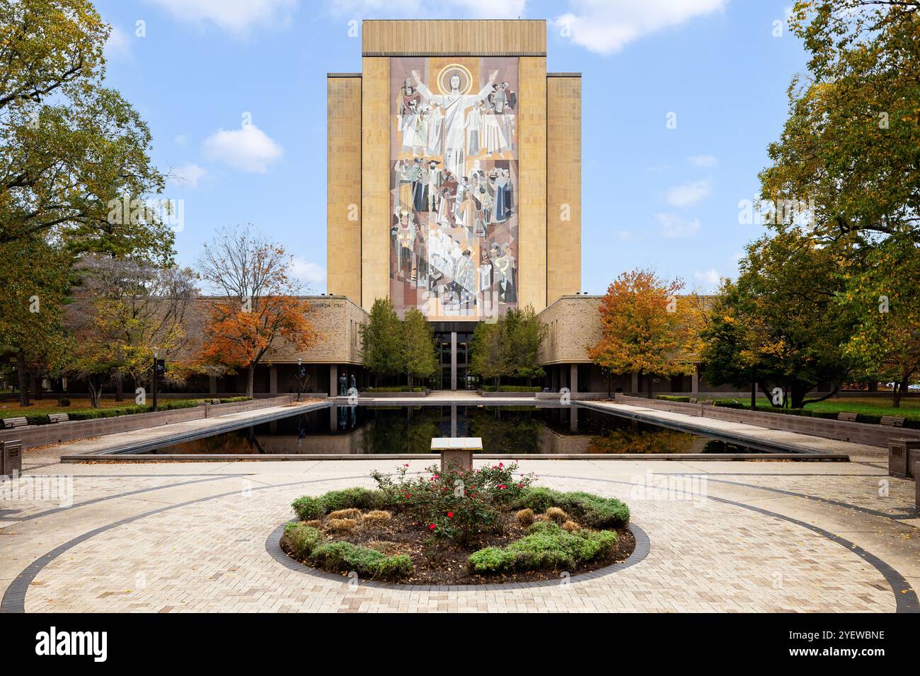 The Word of Life Mural, also known as Touchdown Jesus, is located on ...