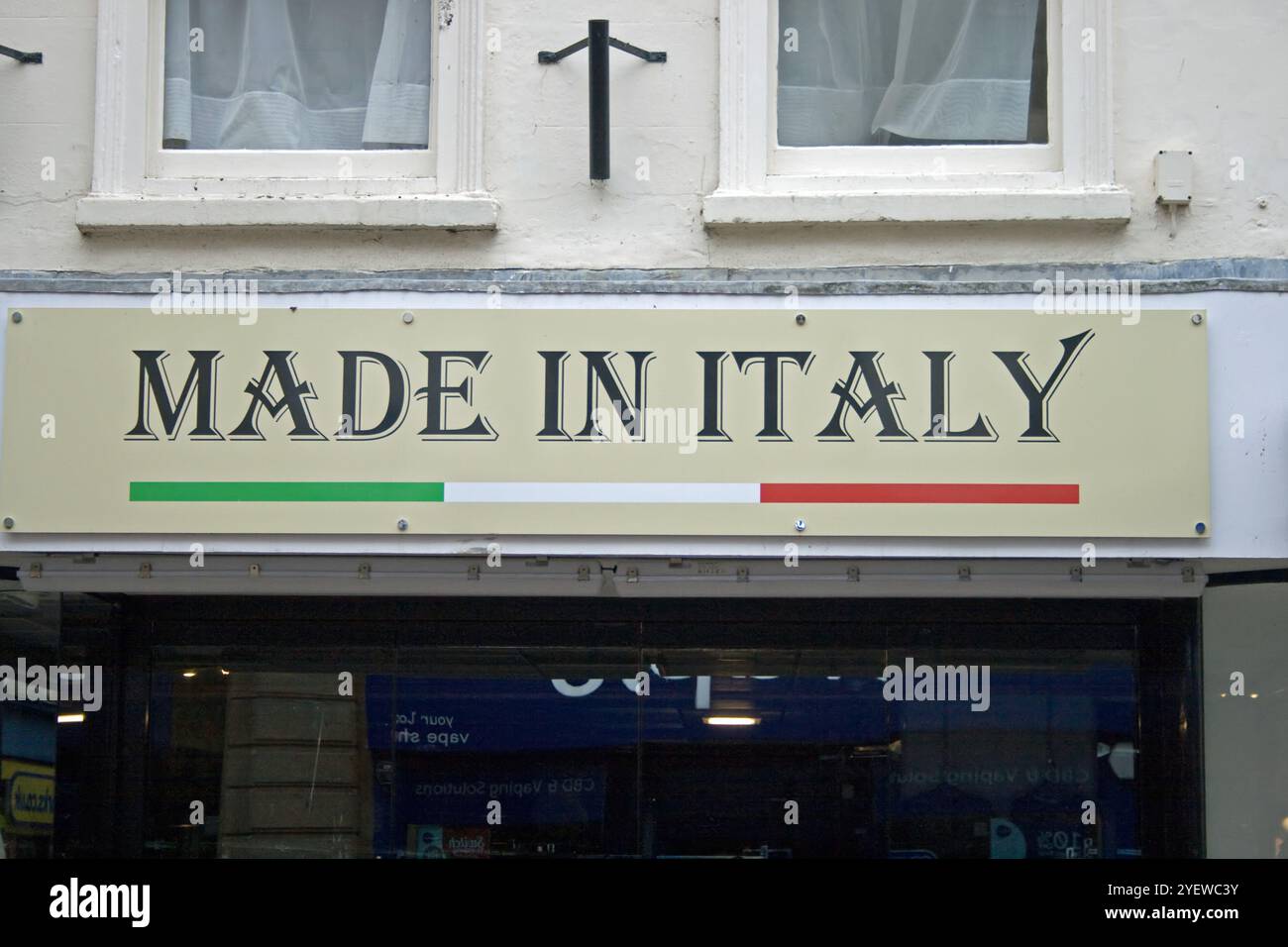 Made In Italy shop front in Weymouth, Dorset Stock Photo - Alamy