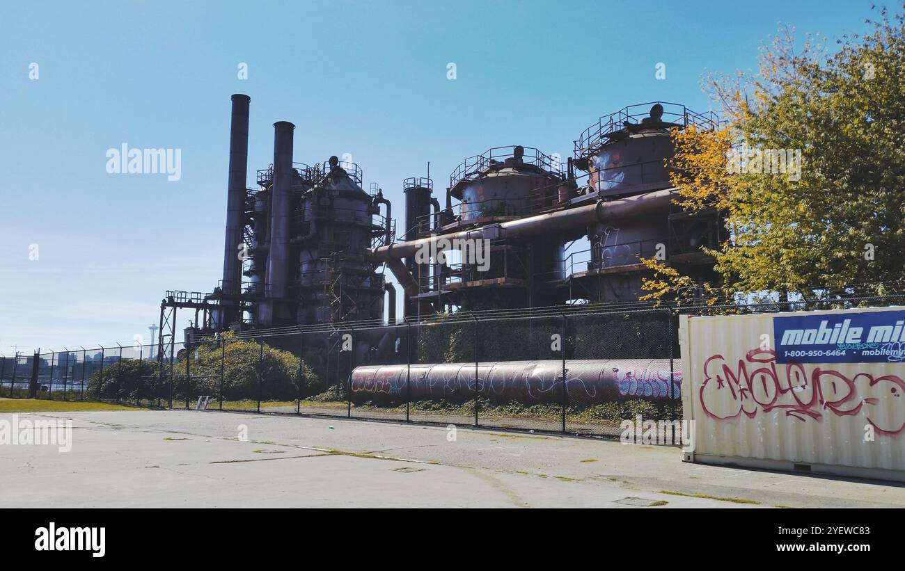 Seattle, Washington, United States - 09-25-2018: A view of pipe systems ...