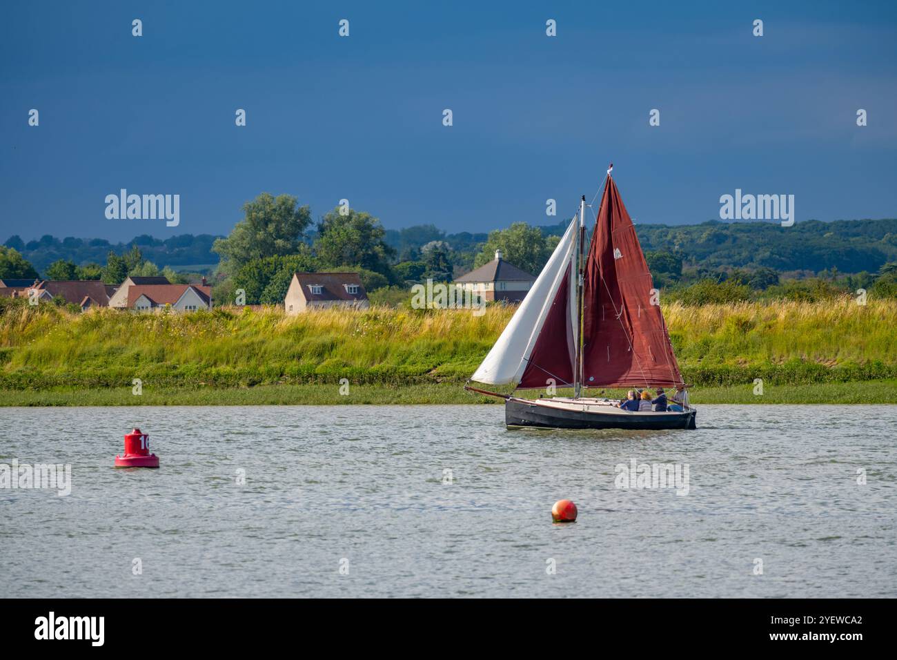 Pleasure boat sails on river hi-res stock photography and images - Alamy