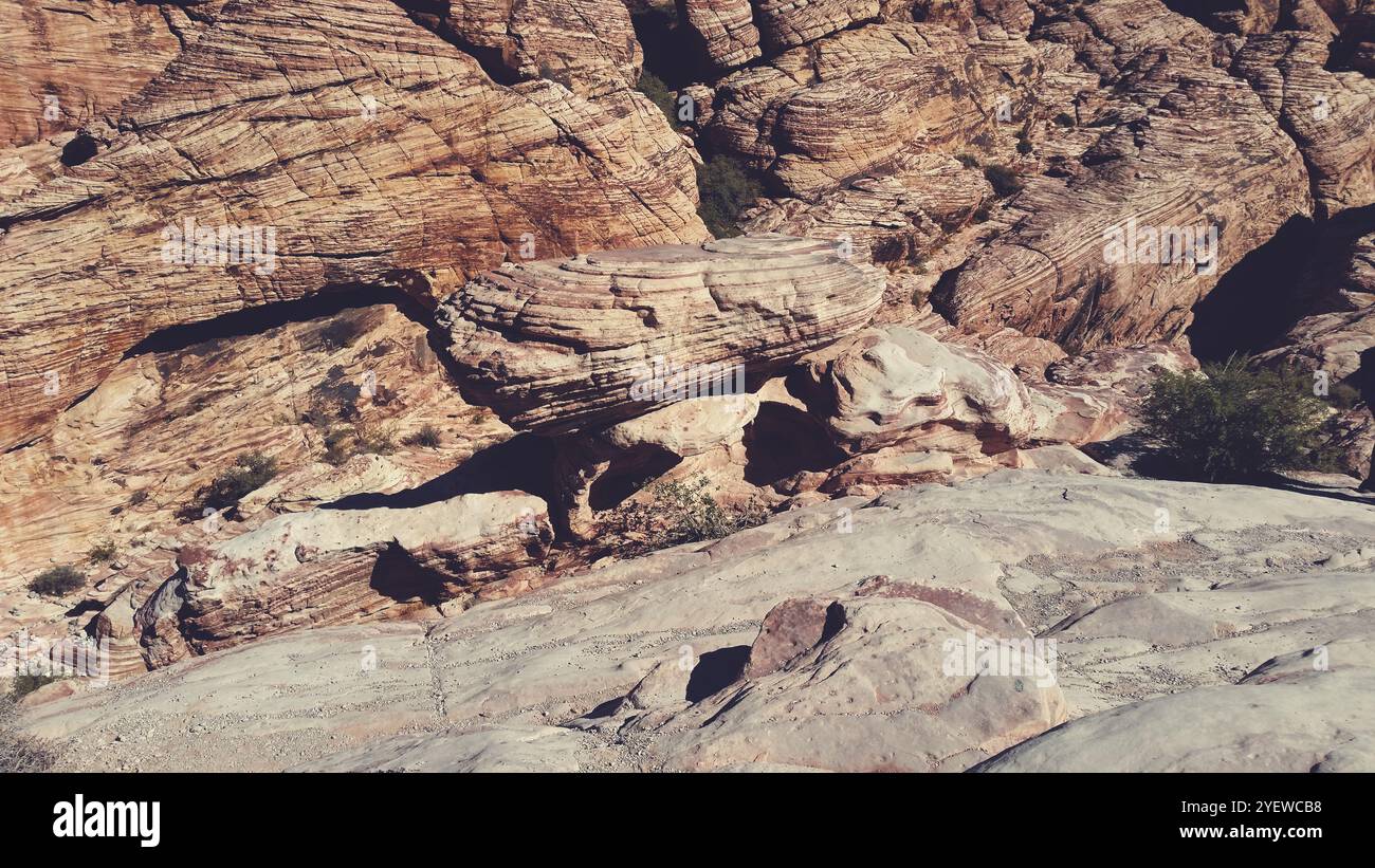 A view of a geological rocky mountain formation located inside Red Rock ...