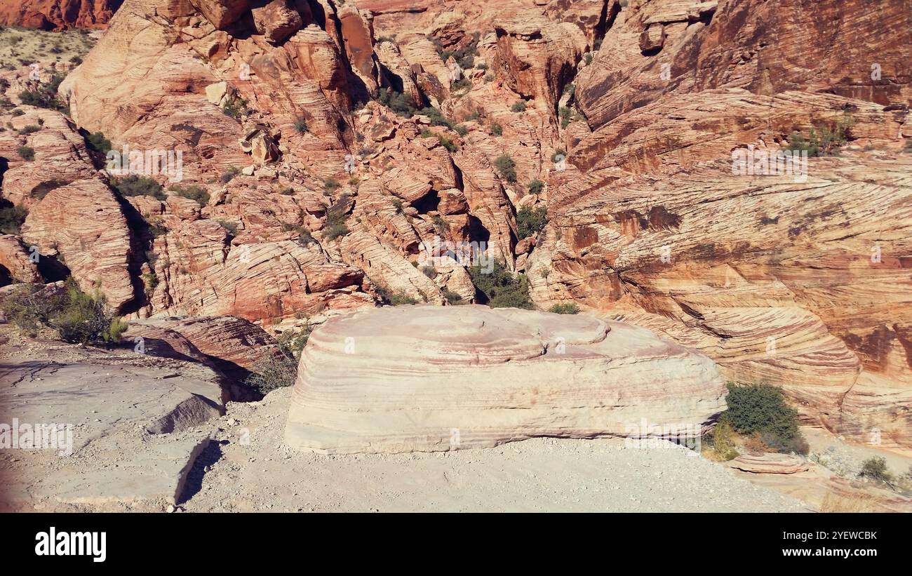 A view of a geological rocky mountain formation located inside Red Rock ...