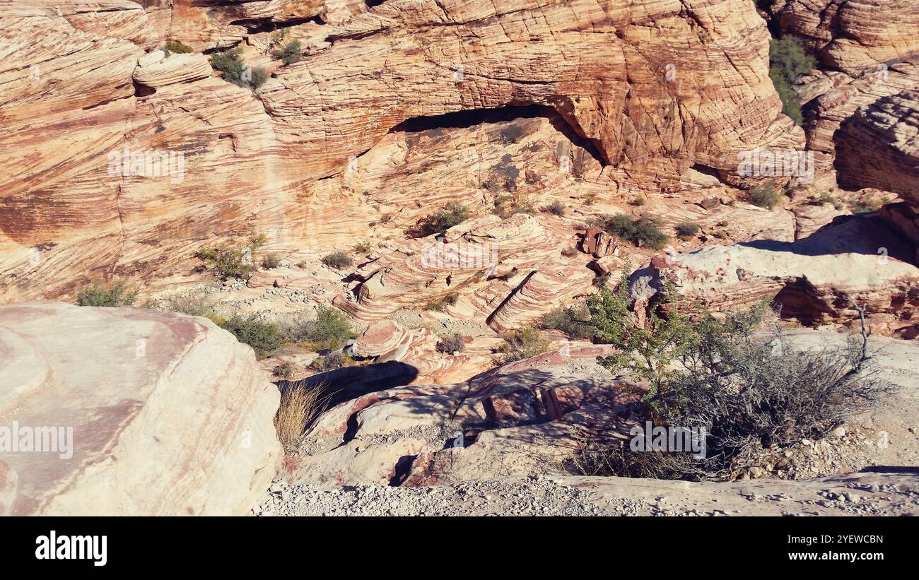 A view of a geological rocky mountain formation located inside Red Rock ...