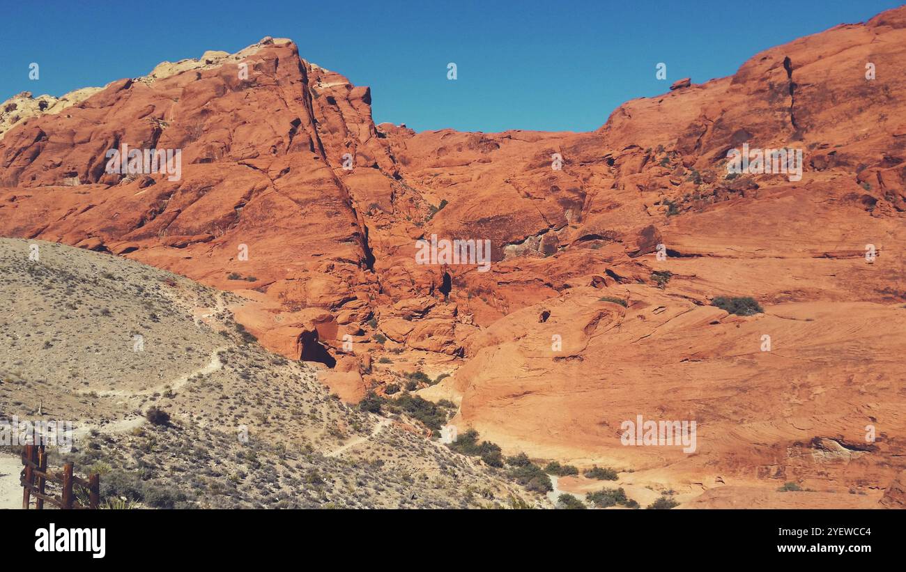 A view of a geological rocky mountain formation located inside Red Rock ...