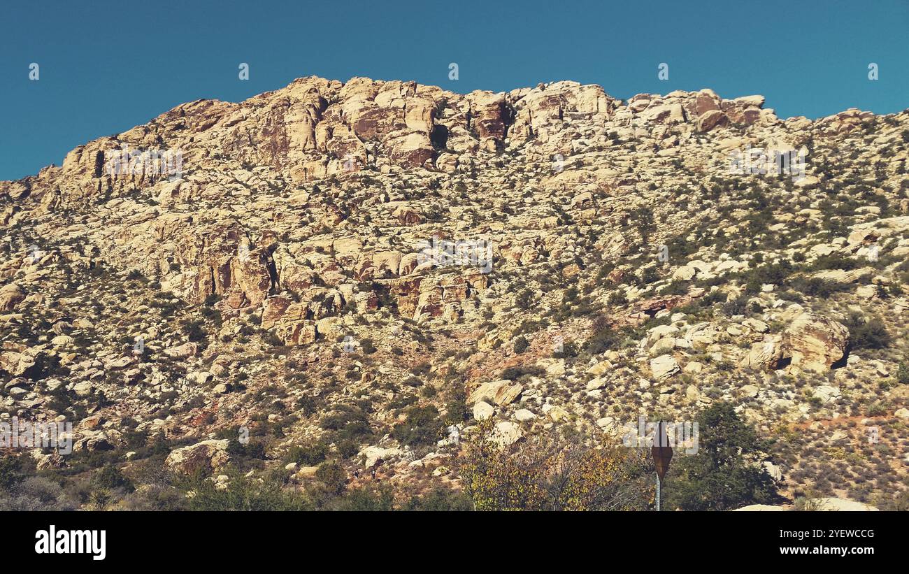 A view of a geological rocky mountain formation located inside Red Rock ...