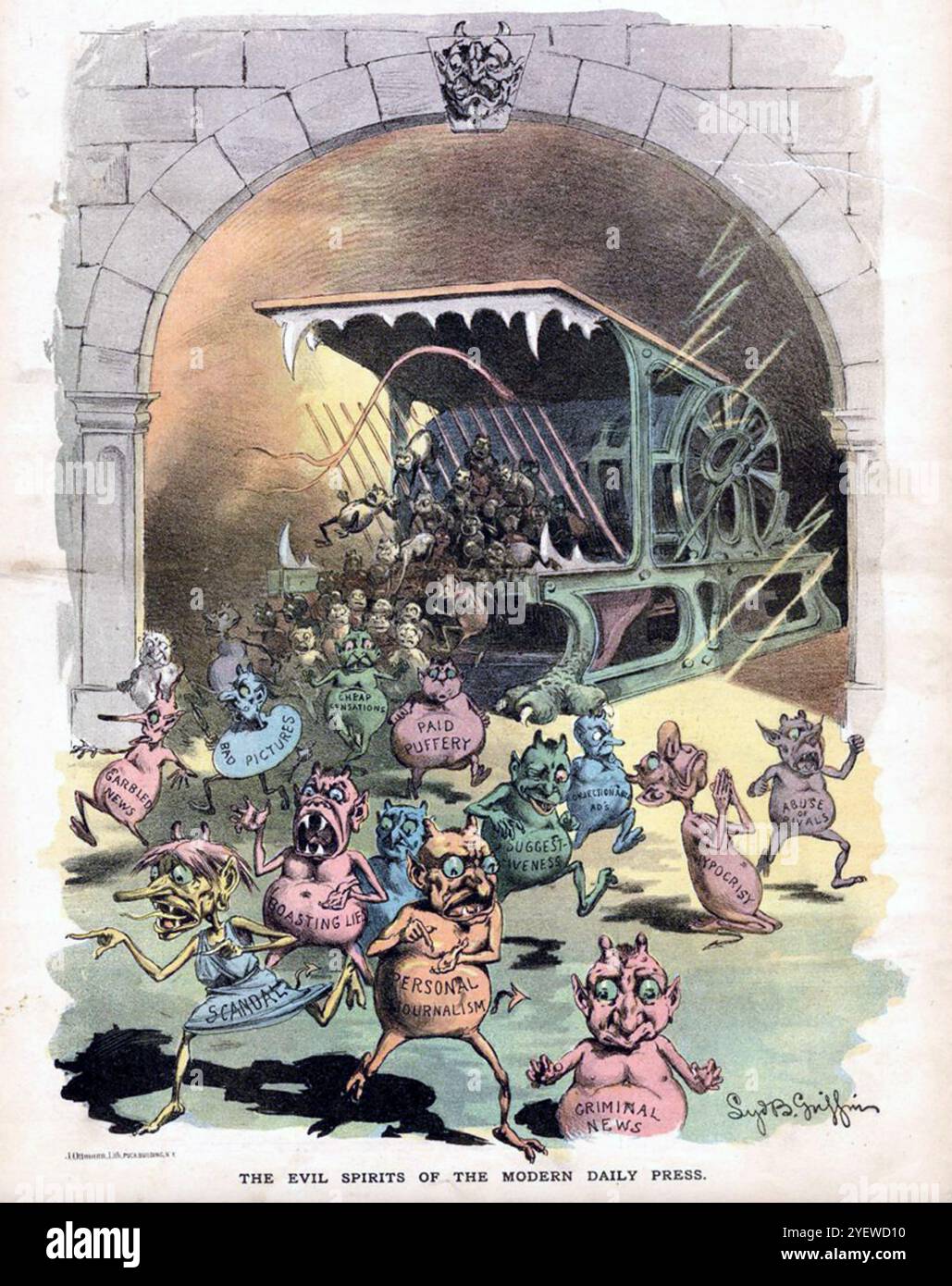 SPIN AND GOSSIP satirised as products of the newspaper industry inthe ...