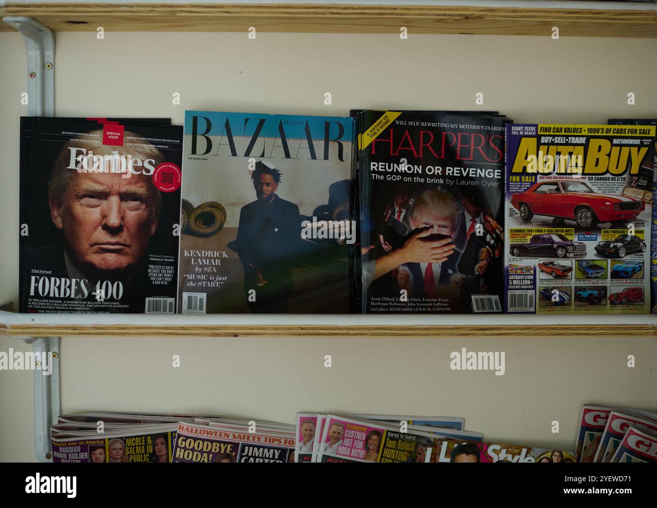 New York, New York, USA. 31st Oct, 2024. Donald Trump's image on the ...