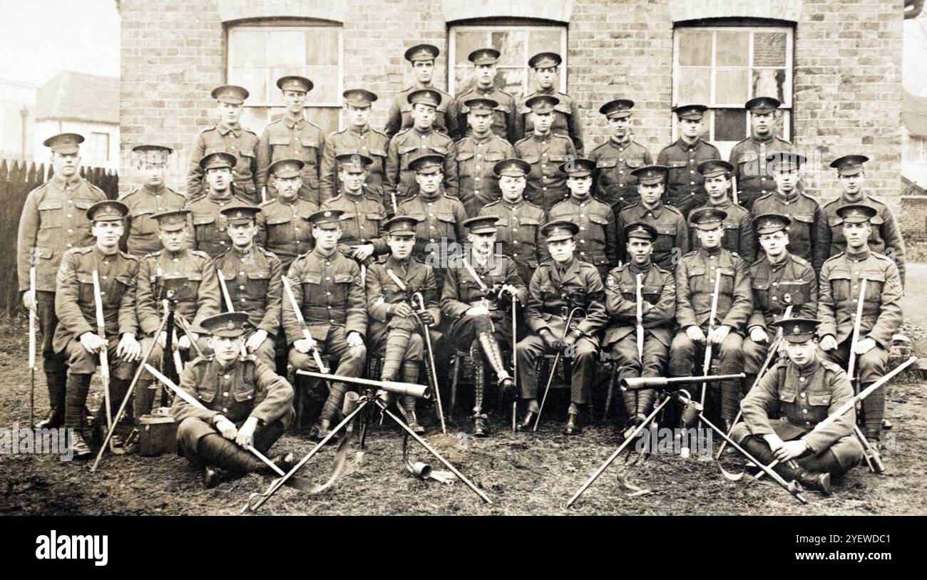 British army signallers with signalling equipment during the First ...