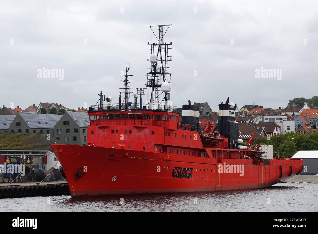 Stavanger, Norway - Aug 24 2024 Esvagt Beta is Crew Change Vessel. With ...