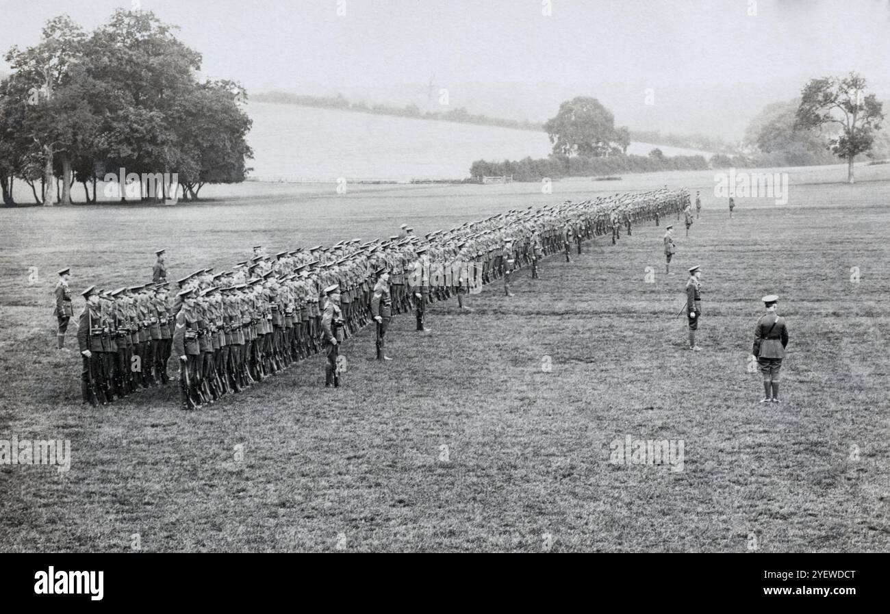 British infantry soldiers on parade during the First World War c.1917 ...