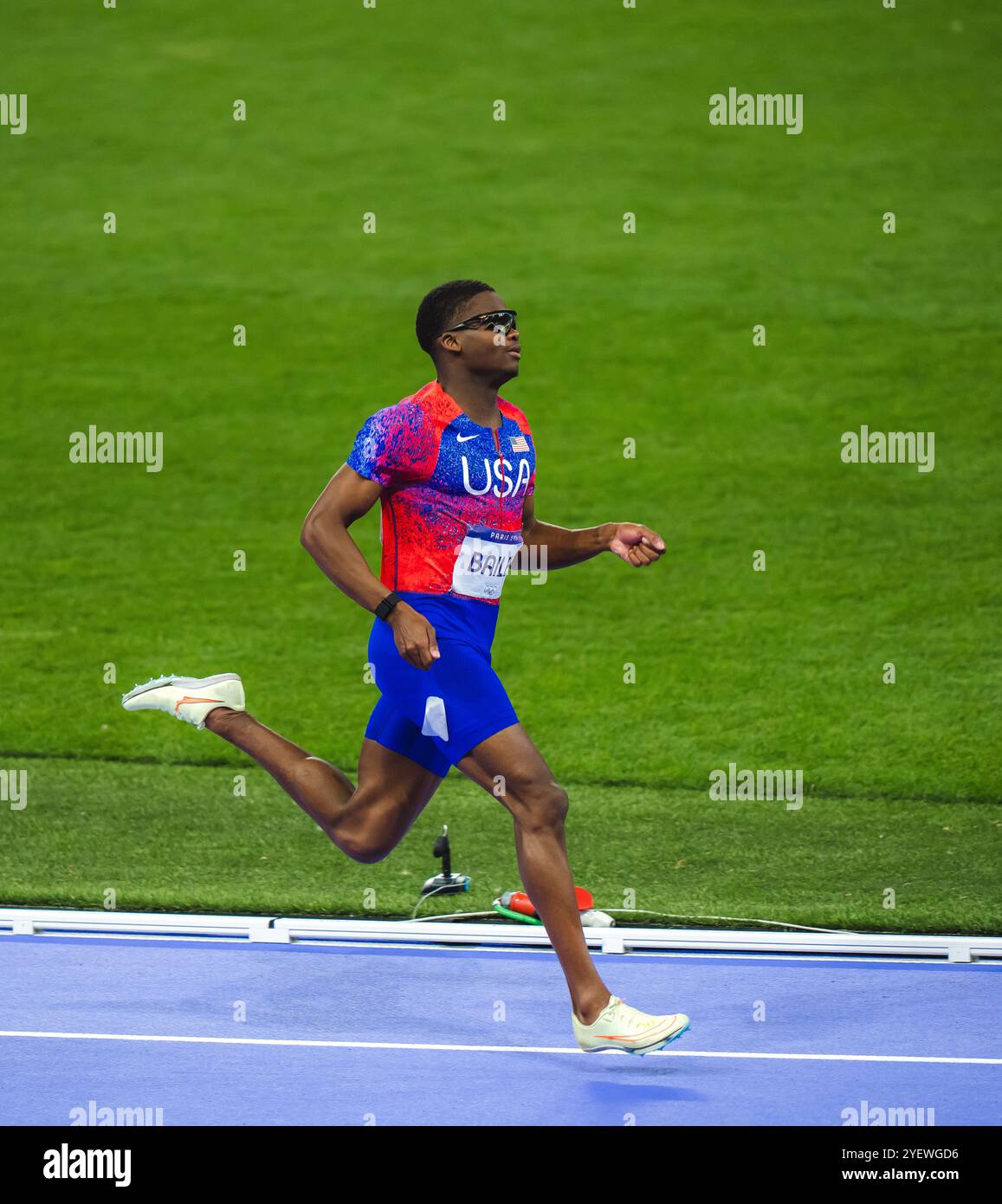 Christopher Bailey participating in the 400 meters at the Paris 2024 ...