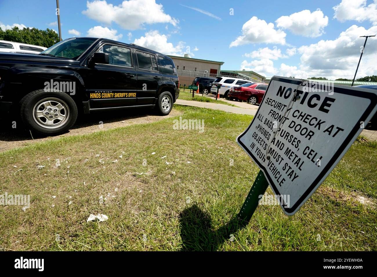 FILE - Visitor information signs dot the entrance to the Hinds County ...