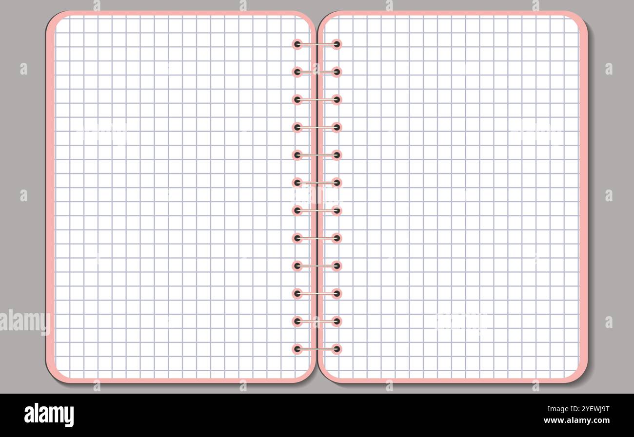 Graph paper. Open notepad. Printable squared grid paper with color ...