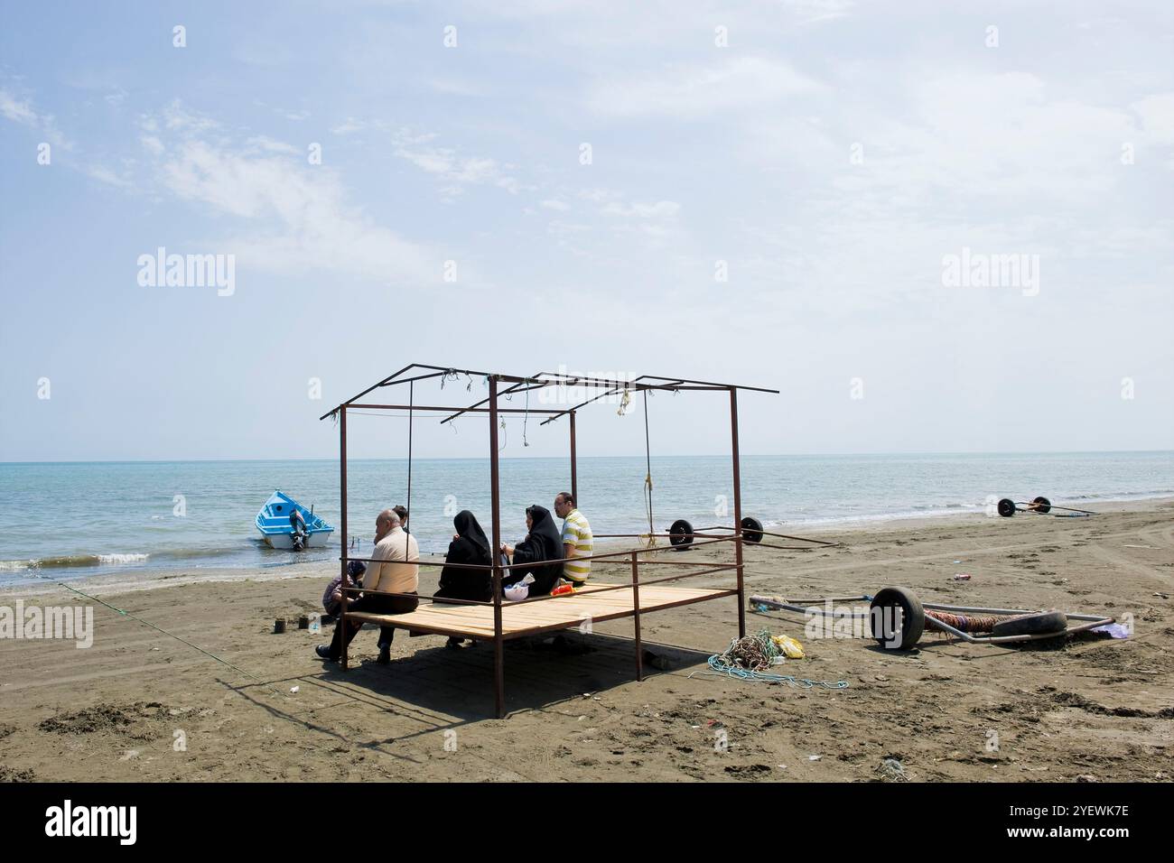 Iran. Caspian Sea. Iranian Family Stock Photo - Alamy