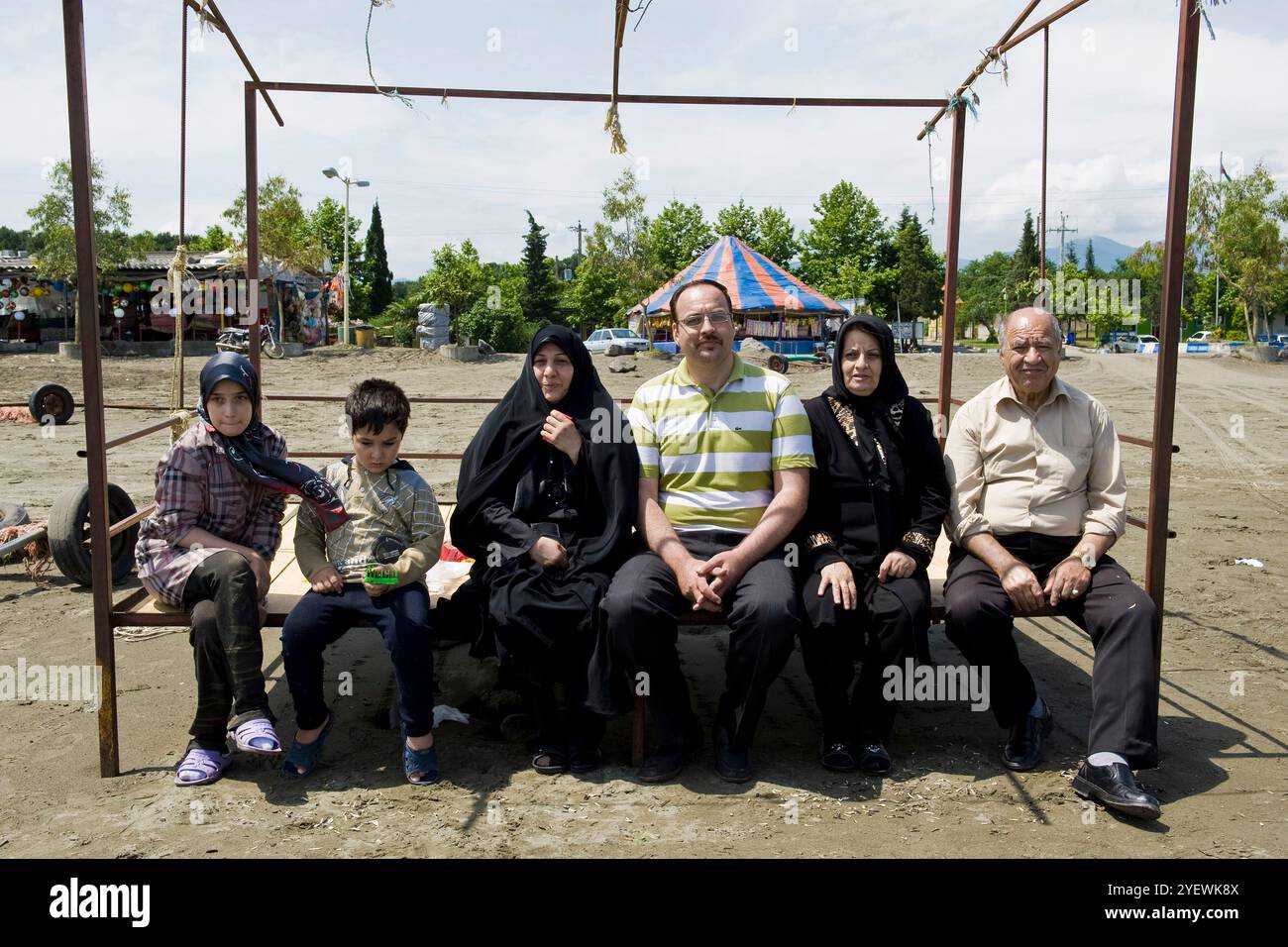 Iran. Caspian Sea. Iranian Family Stock Photo - Alamy