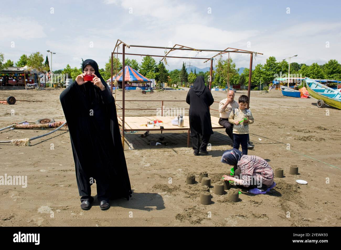Iran. Caspian Sea. Iranian Family Stock Photo - Alamy