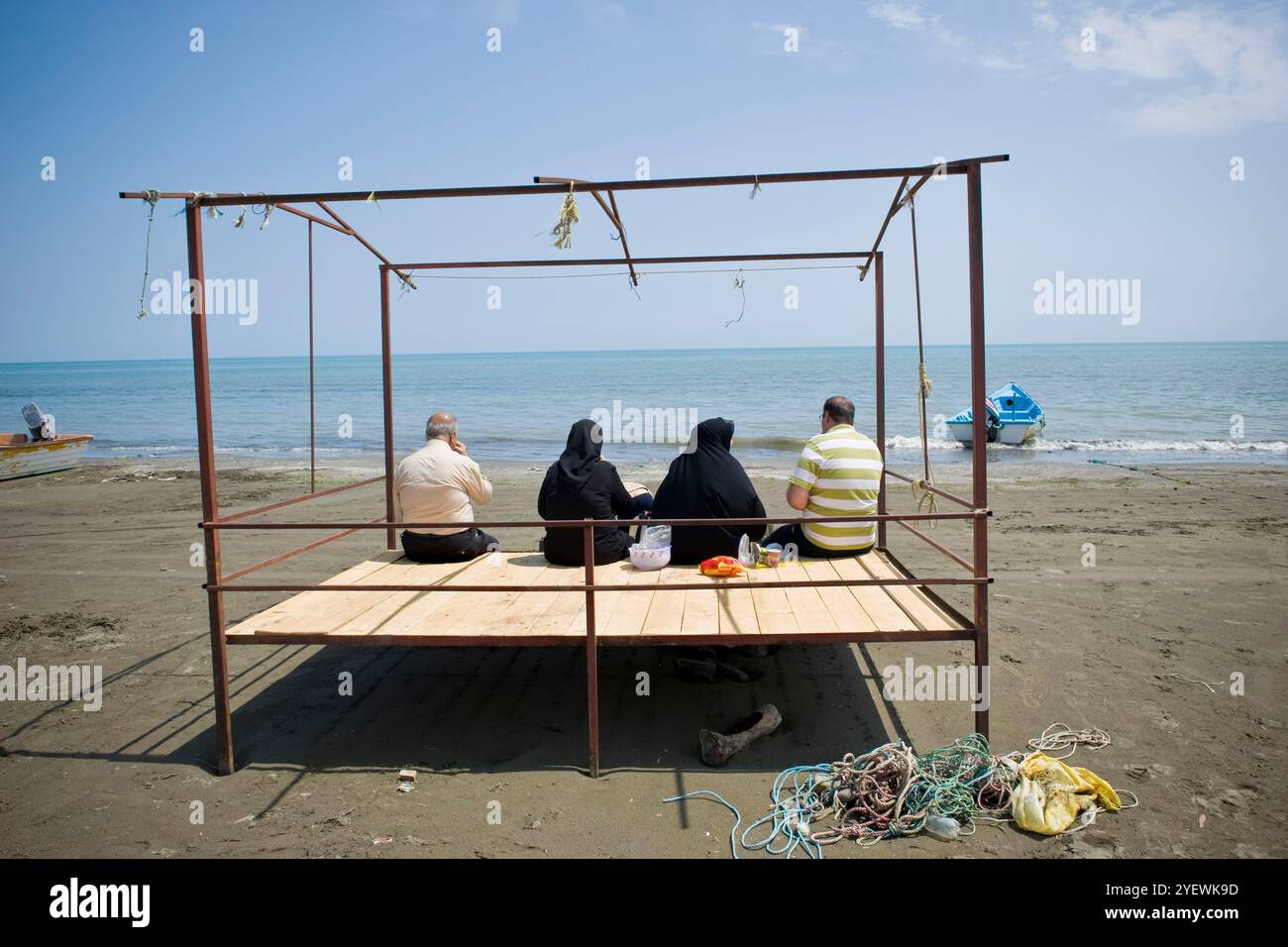 Iran. Caspian Sea. Iranian Family Stock Photo - Alamy