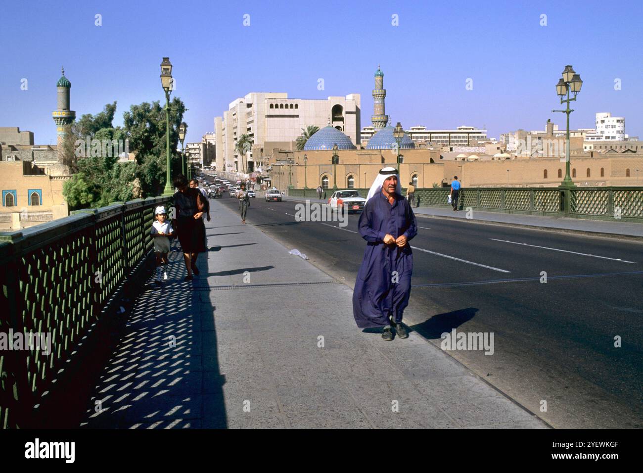 Iraq. Bridge on The Tigri River In The Centre Of Baghdad Stock Photo ...