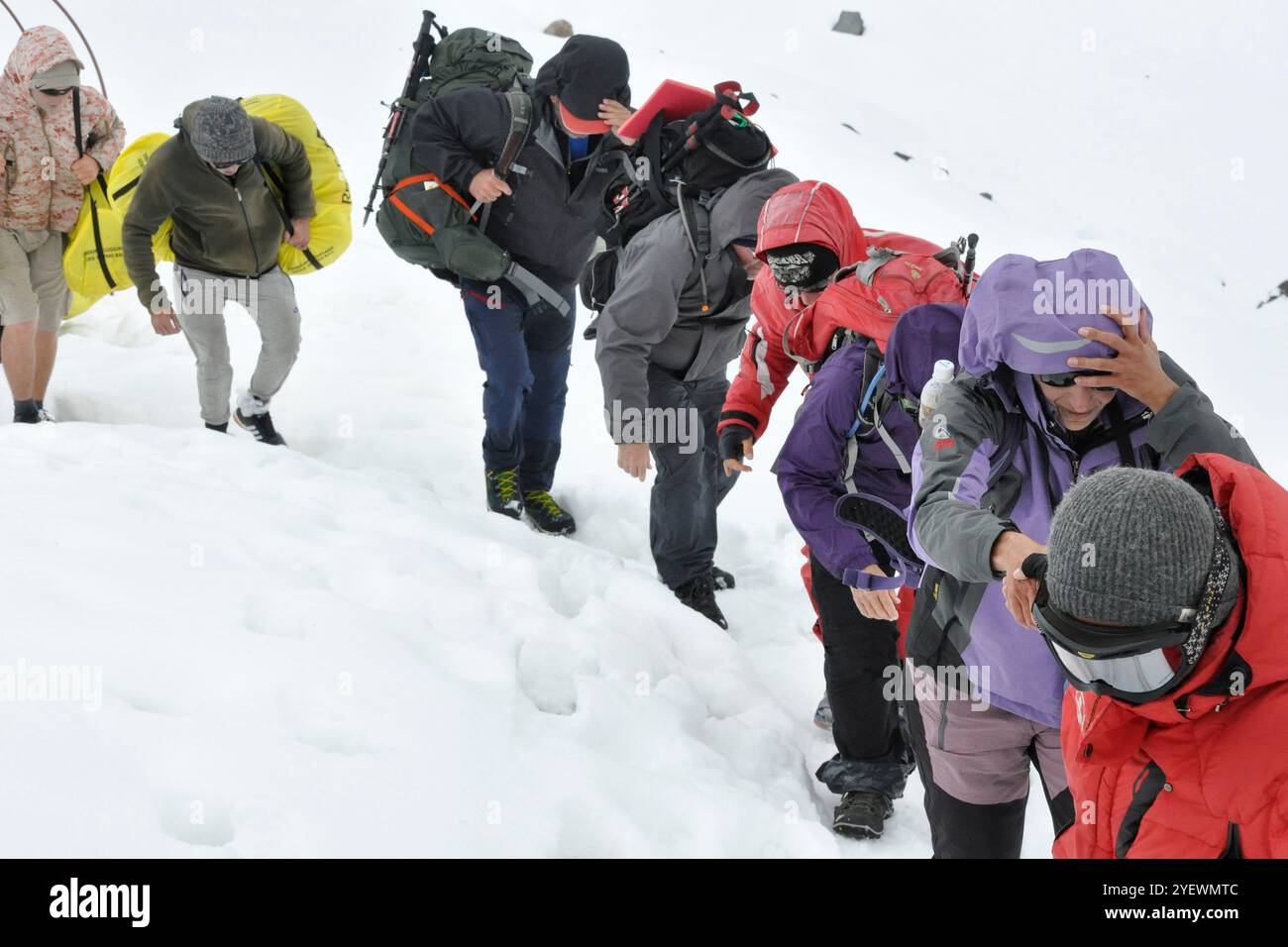 Kyrgyzstan. Khan Tengri Base Camp Stock Photo - Alamy