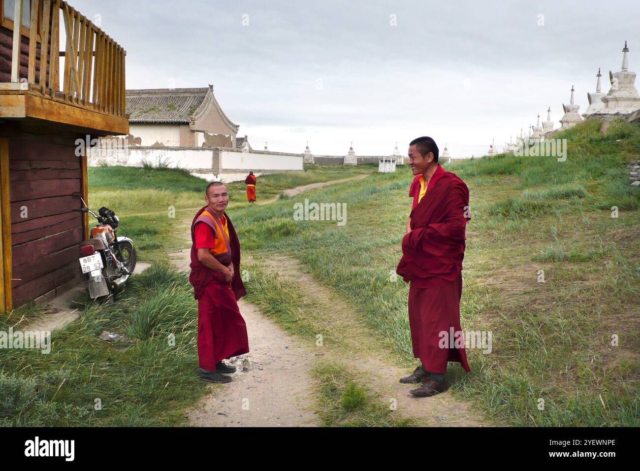 Monks. Erdene Zuu Monastery. Karakhorin. Mongolia Stock Photo - Alamy