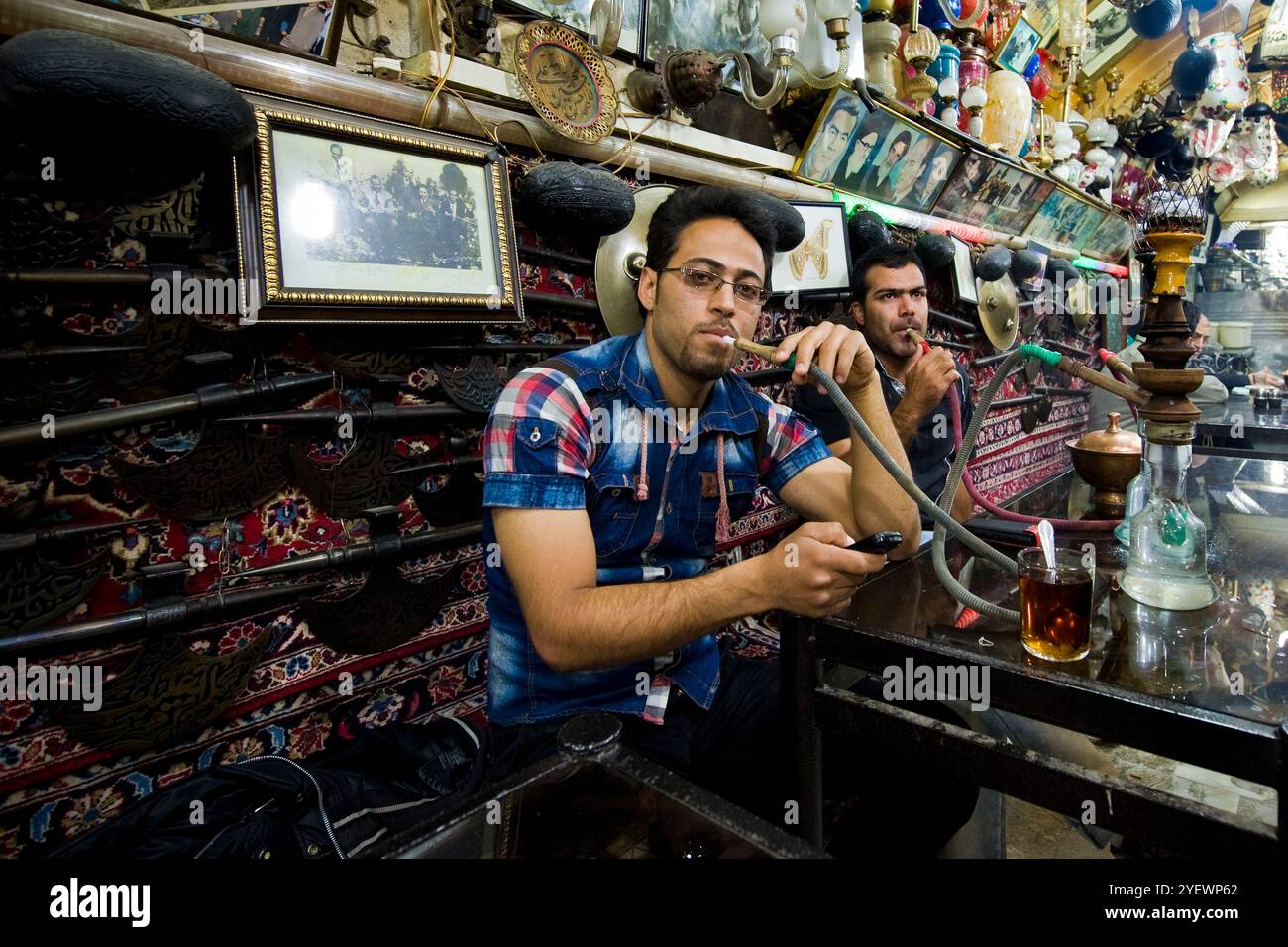 Iran. Isfahan. Traditional Tea House Stock Photo - Alamy
