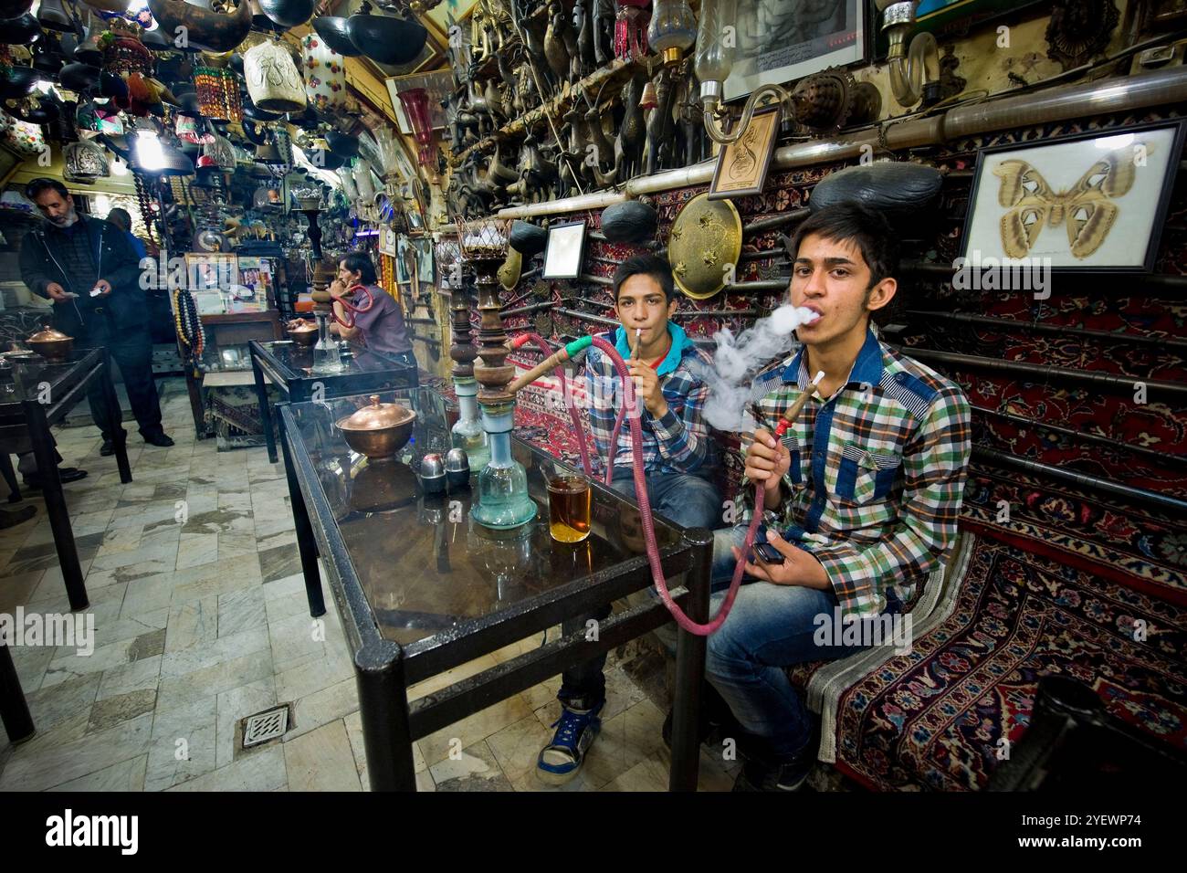 Iran. Isfahan. Traditional Tea House Stock Photo - Alamy
