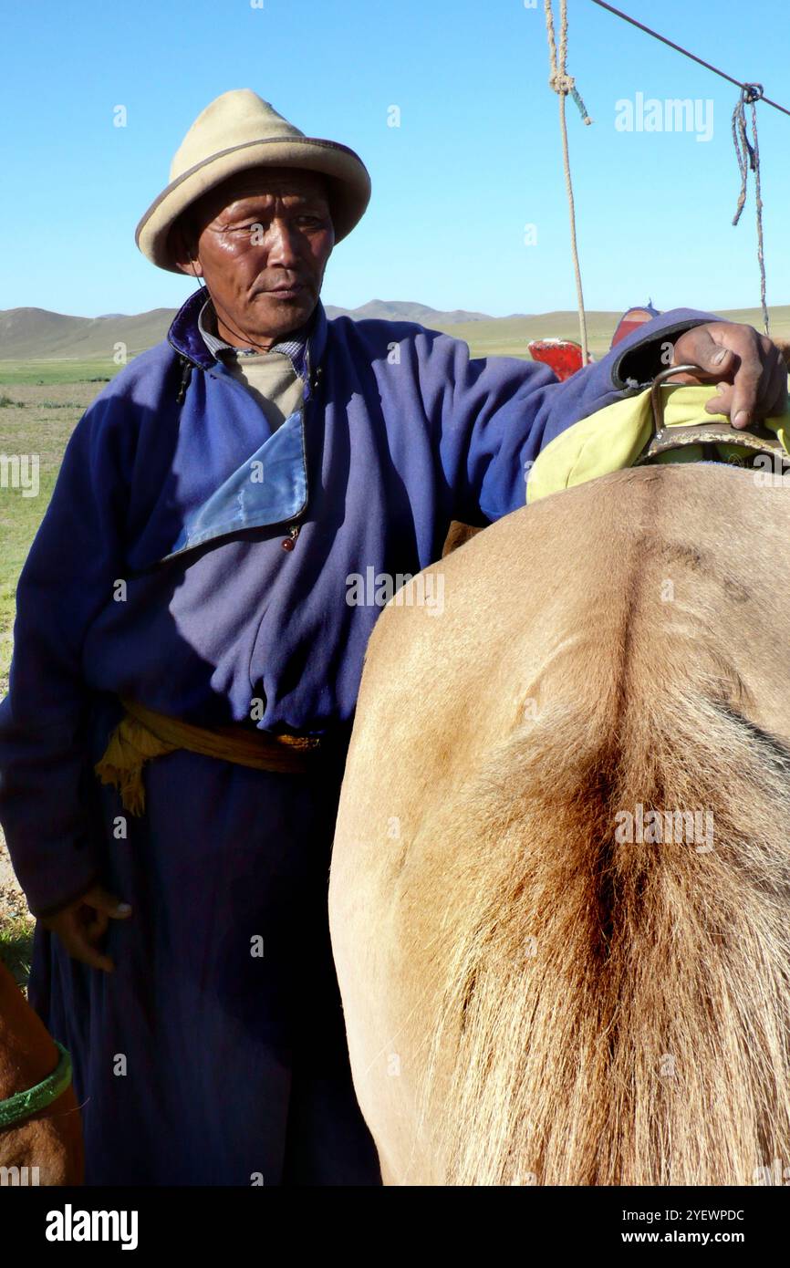 Mongolian Man. Gun Galuut. Mongolia Stock Photo - Alamy