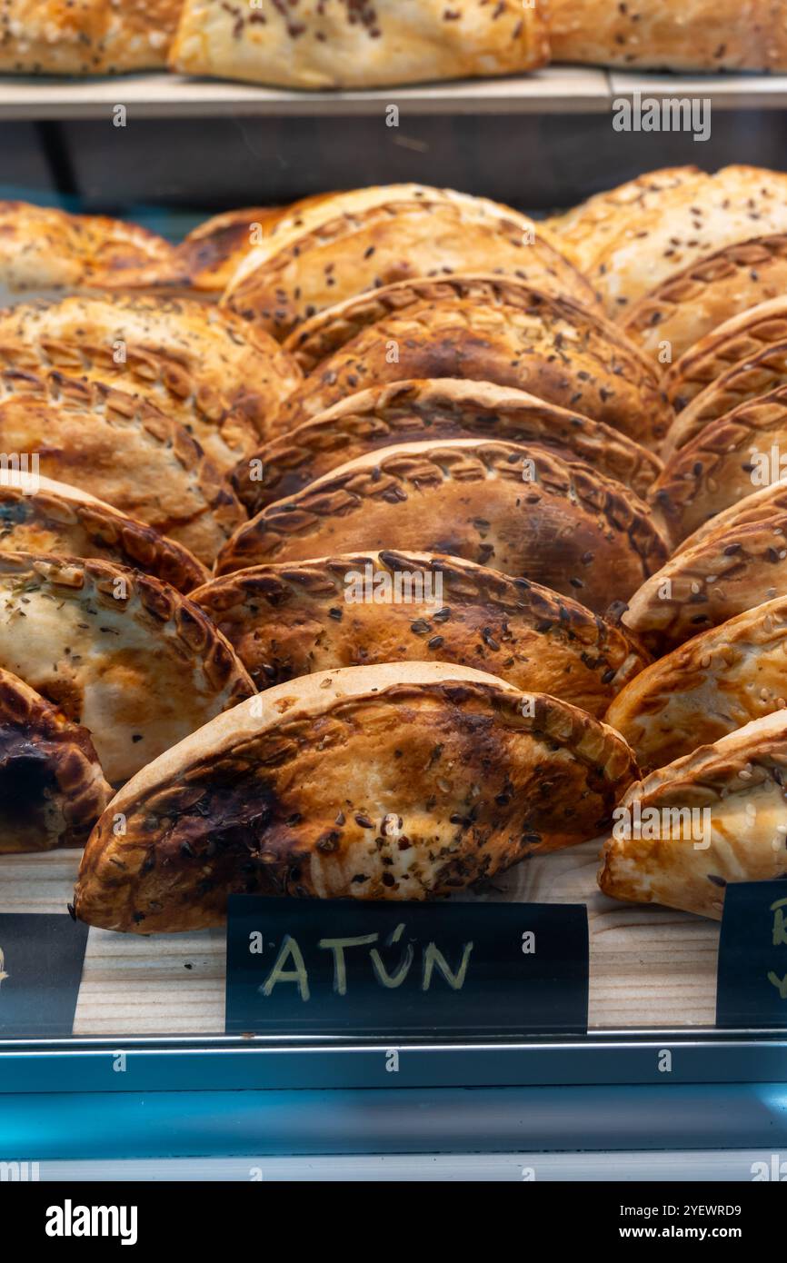 Traditional Spanish and Latin American pies empanadas with different ...