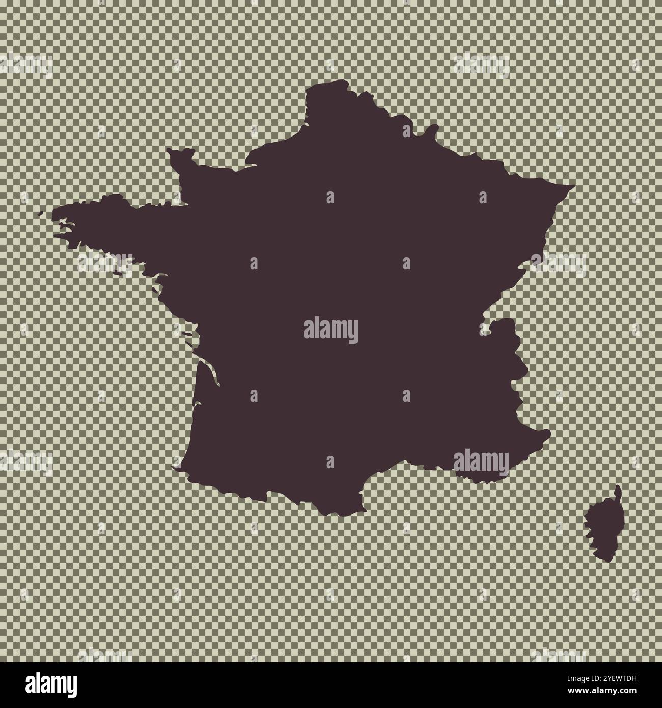 Map of France, sign silhouette. World Map Globe. Vector Illustration ...