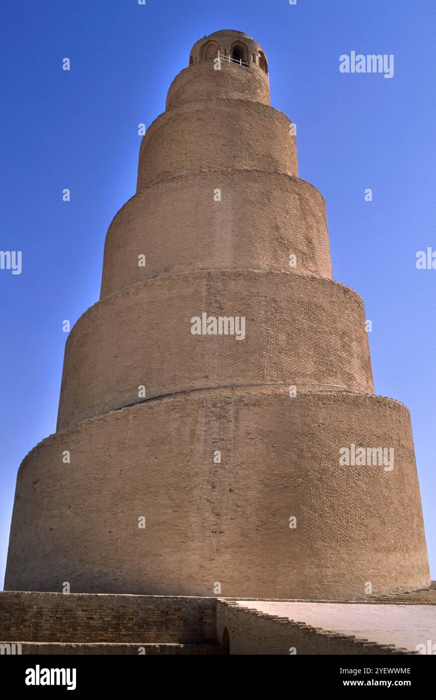 Iraq. The Spiral Minaret Of The Ancient Mosque Of Samarra Stock Photo ...