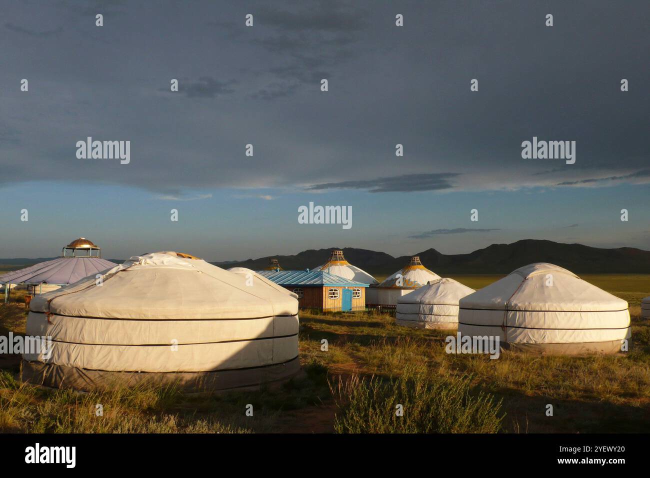 Traditional House. Ger. Mongolia Stock Photo - Alamy