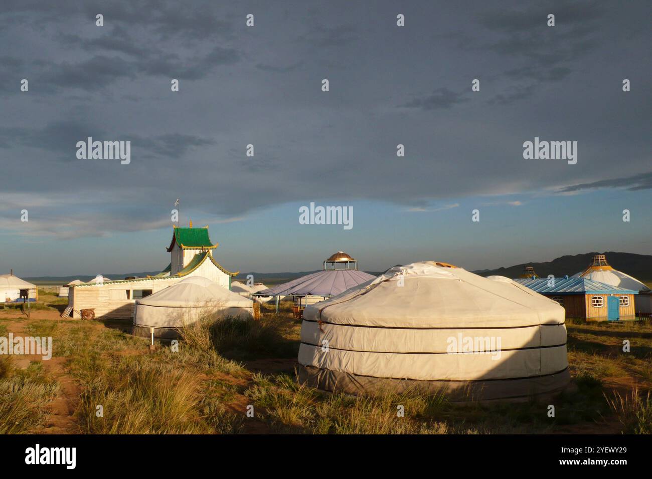 Traditional House. Ger. Mongolia Stock Photo - Alamy