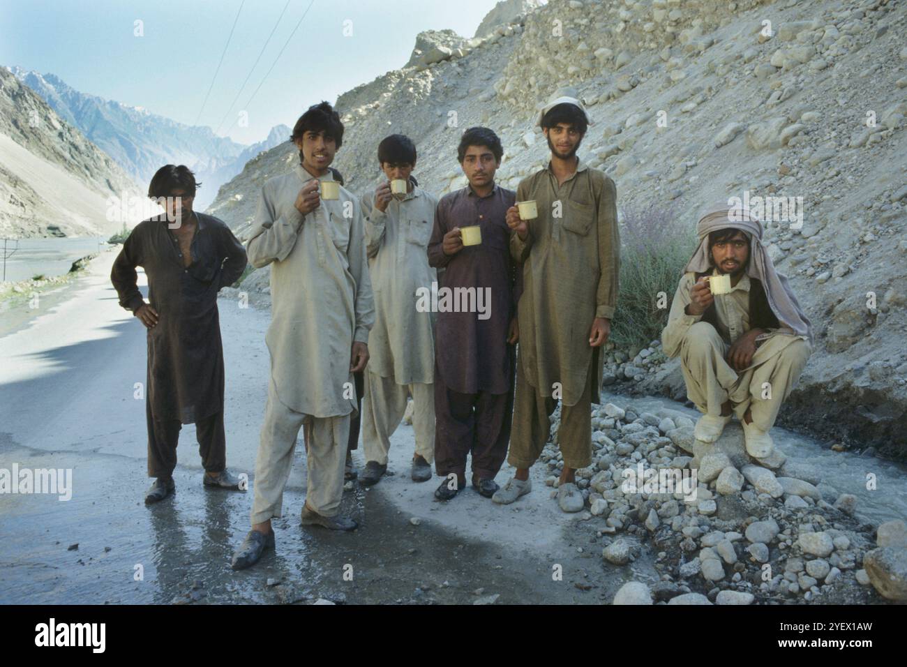 Gulmit, Pakistani Workers During Their Break Time Stock Photo - Alamy