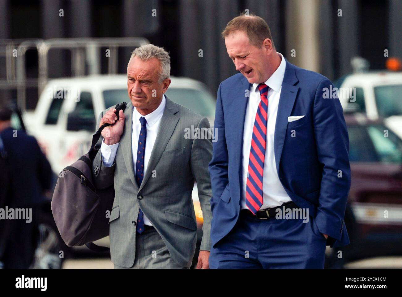 Robert F. Kennedy Jr., walks on the tarmac as Republican presidential ...