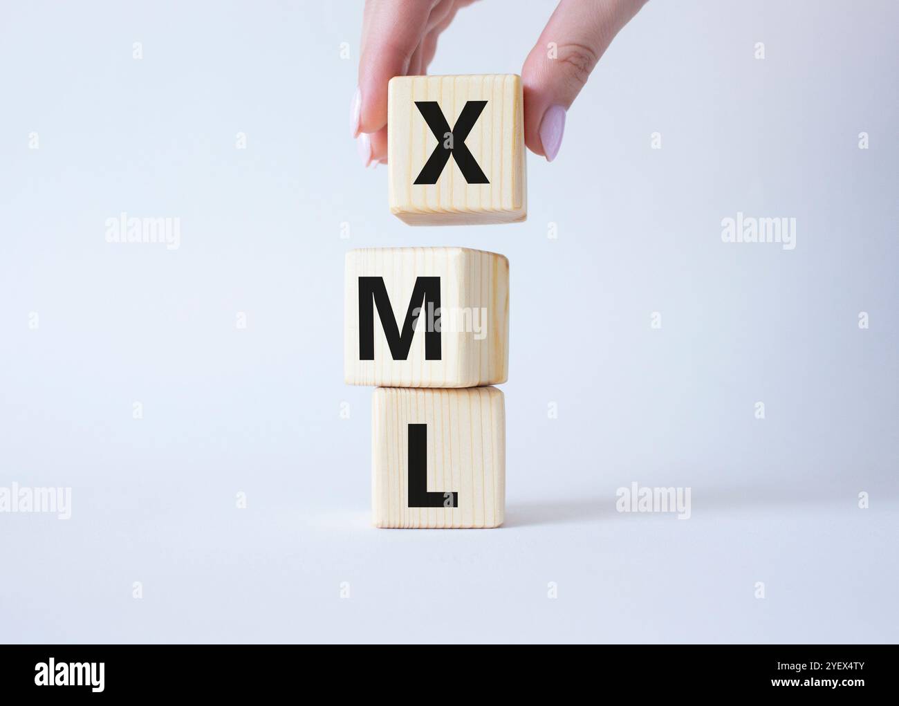 Xml Extensible Markup Language Wooden Cubes With Word Xml